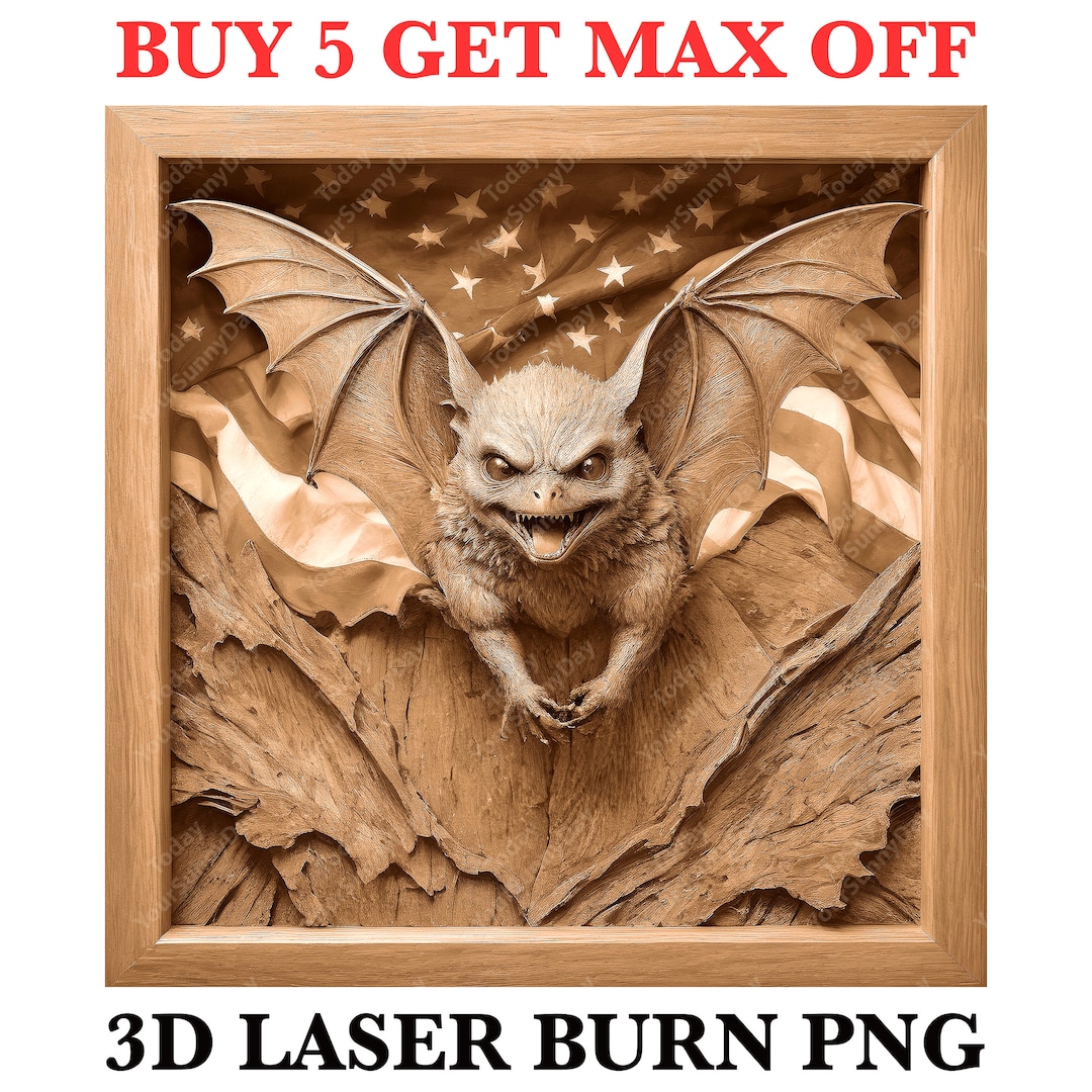 Laser Burn Engrave PNG File, 3D Illusion Image Photo, Cut Carve Digital ...