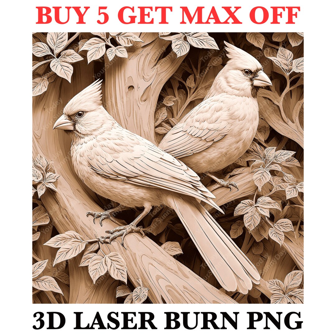 Laser Burn Engrave PNG, 3D Illusion Image File, Wood Cut Carve Digital ...