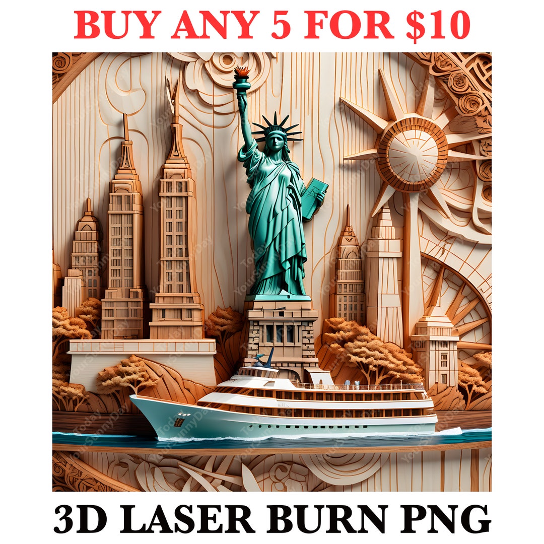 Laser Engrave Burn PNG Files 3D Illusion Image Design in Cut - Etsy