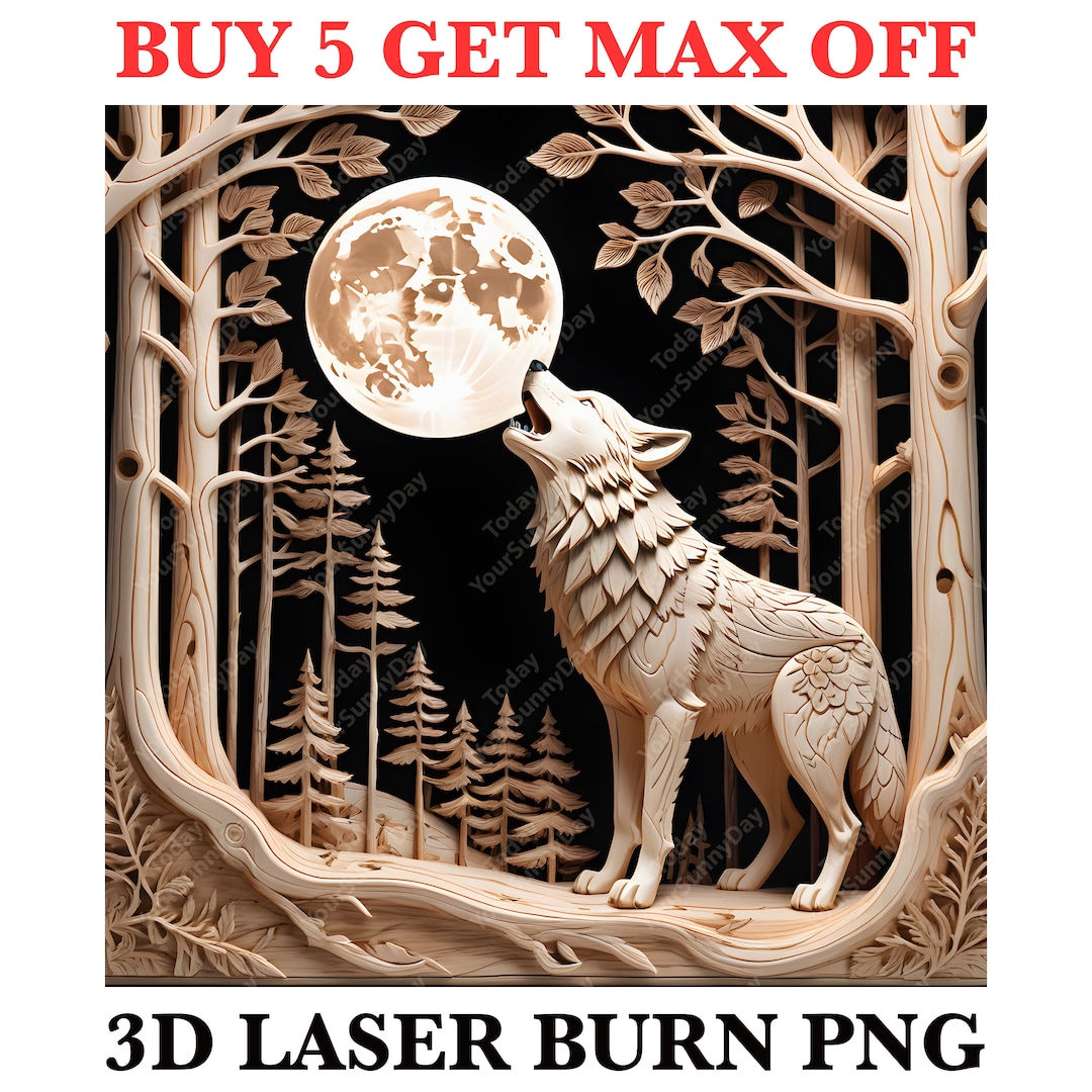 Laser Burn PNG Digital File 3D Illusion Design for Cut - Etsy