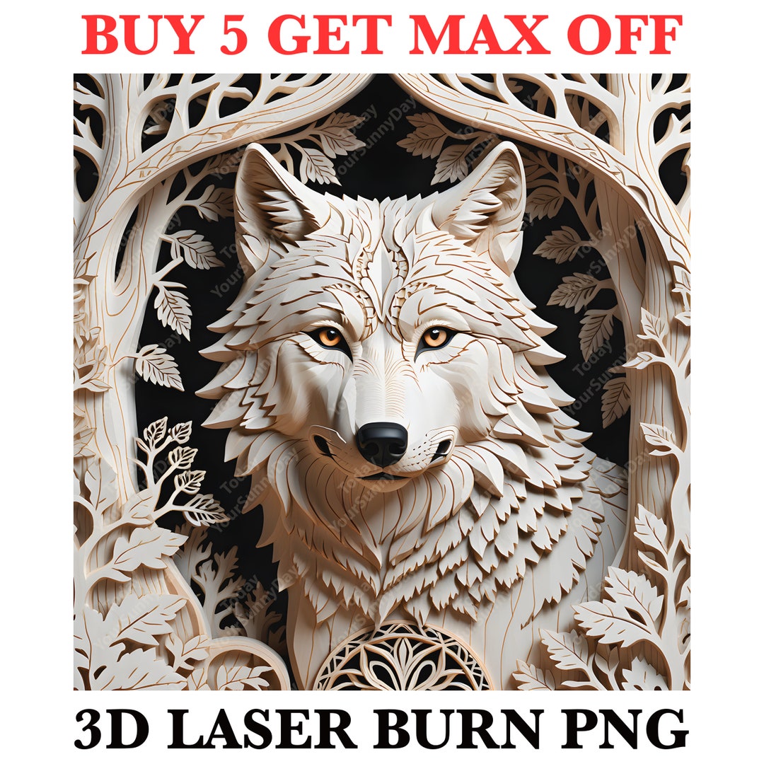 Buy Laser Burn Engrave PNG File, 3D Illusion Image Photo, Cut Carve ...