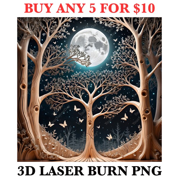 Laser Cut File 3d Tree - Etsy
