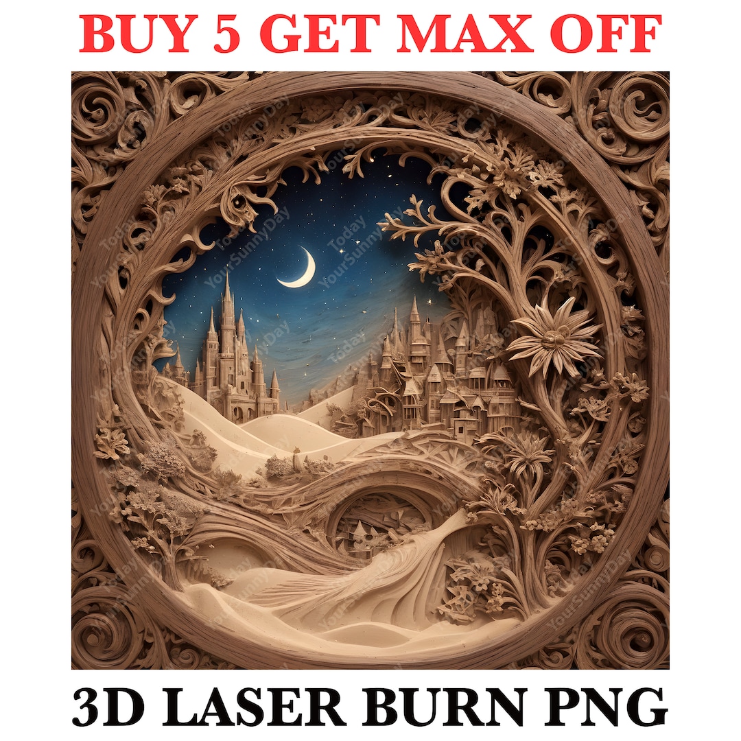 Laser Burn PNG Digital File 3D Illusion Design for Cut - Etsy
