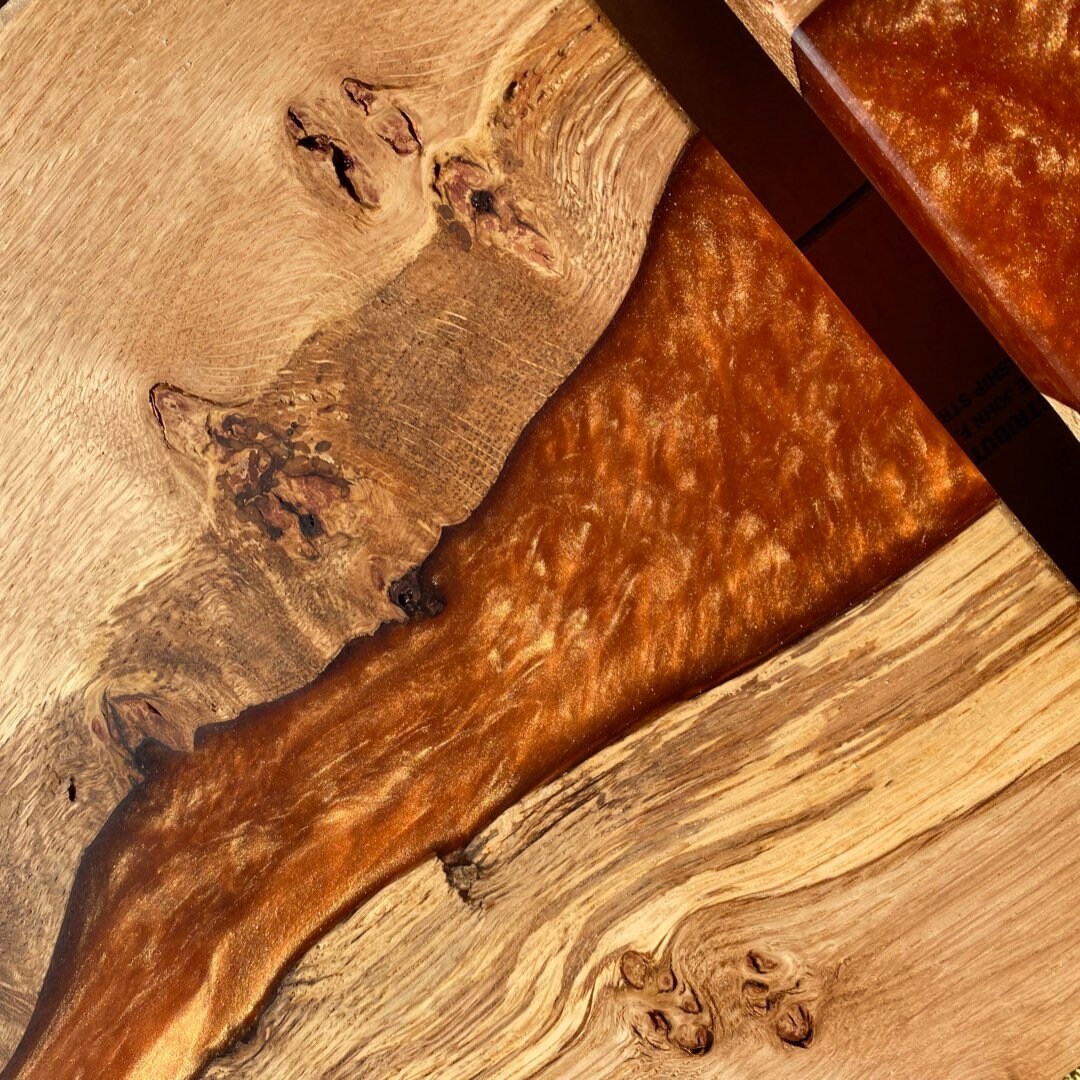 Oak & Burnt Umber Resin Wall Art Epoxy Wall Art Decor Handmade - Etsy UK