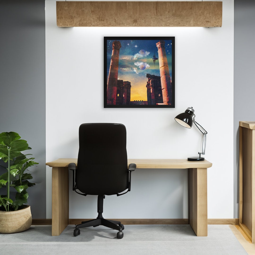 Neverland Sky, Digital Collage Art, Framed Art, Wall Decor [high ...