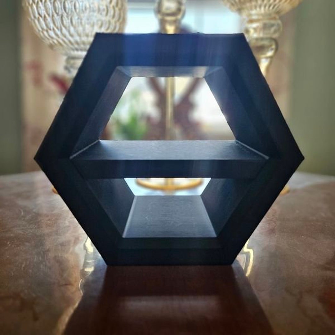 Hexagon Floating Shelf With Removable Center Shelf by D-net Lab - Etsy