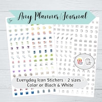 Tiny Icon Planner Stickers - Etsy
