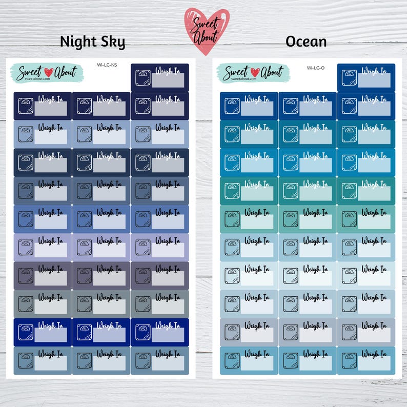 Colorful Weigh in Stickers - Colorful Scale Stickers - Large Weigh in ...