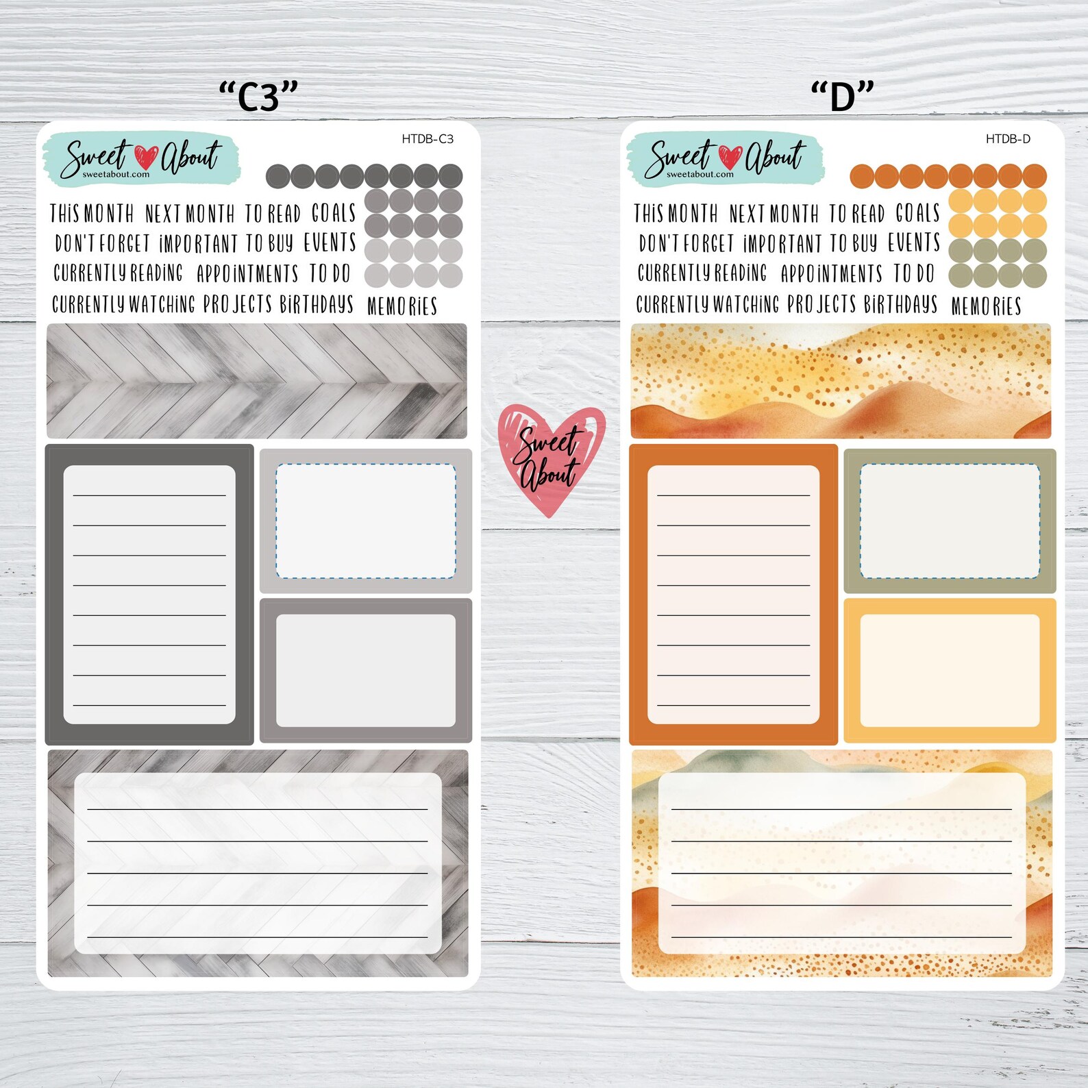 Hobonichi Techo Dashboard Sticker Kit - A6 Planner Dashboard Stickers ...