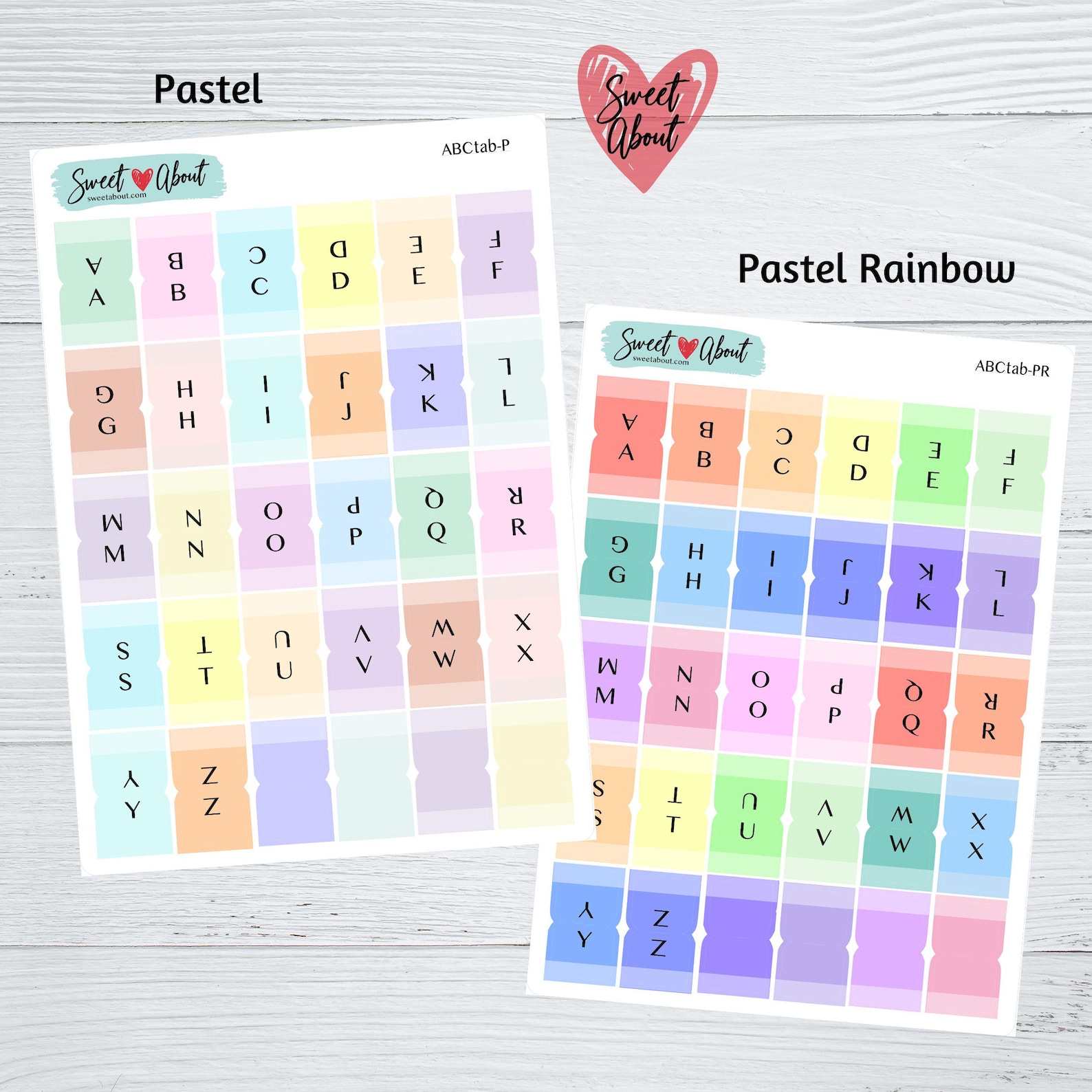 ABC Tabs - Alphabet Tabs - Planner or Journal Tabs - Planner or Journal ...