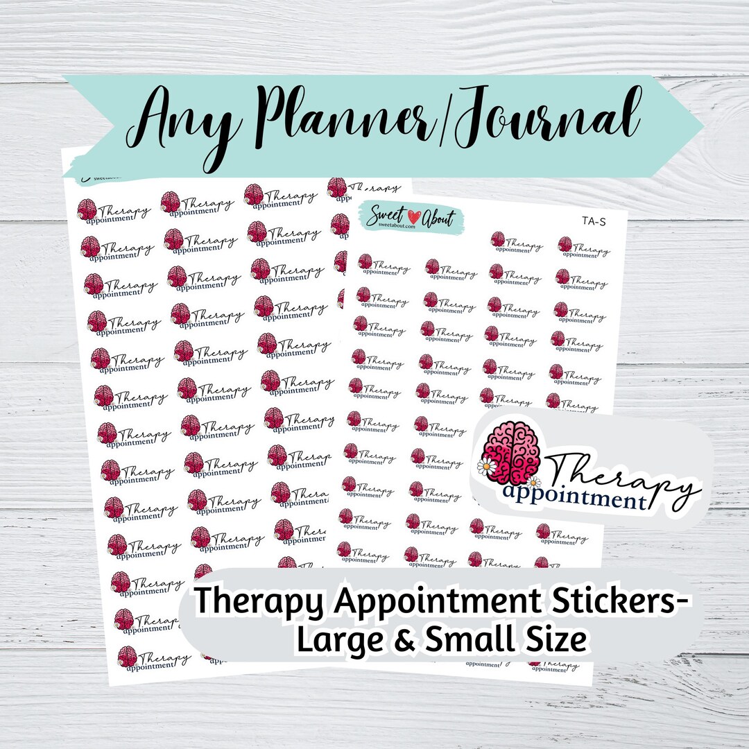 Therapy Appointment Sticker - Therapy Reminder Sticker for Planner or ...