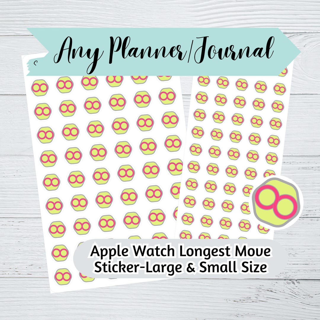 Apple Watch Longest Move Badge Stickers - Apple Watch Badges - Health ...