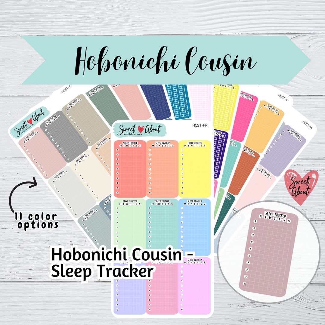 Hobonichi Cousin Sleep Tracker Stickers - Sleep Trackers - Functional ...