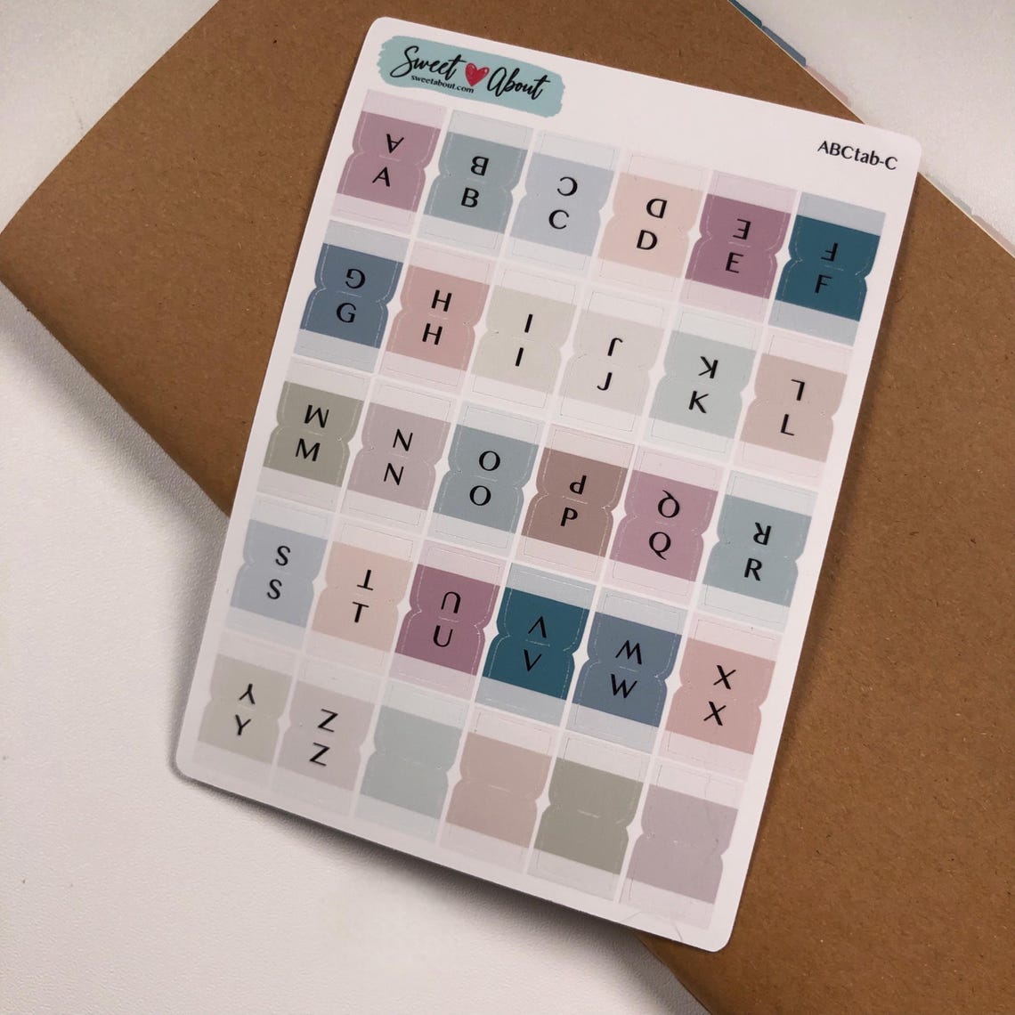 ABC Tabs - Alphabet Tabs - Planner or Journal Tabs - Planner or Journal ...