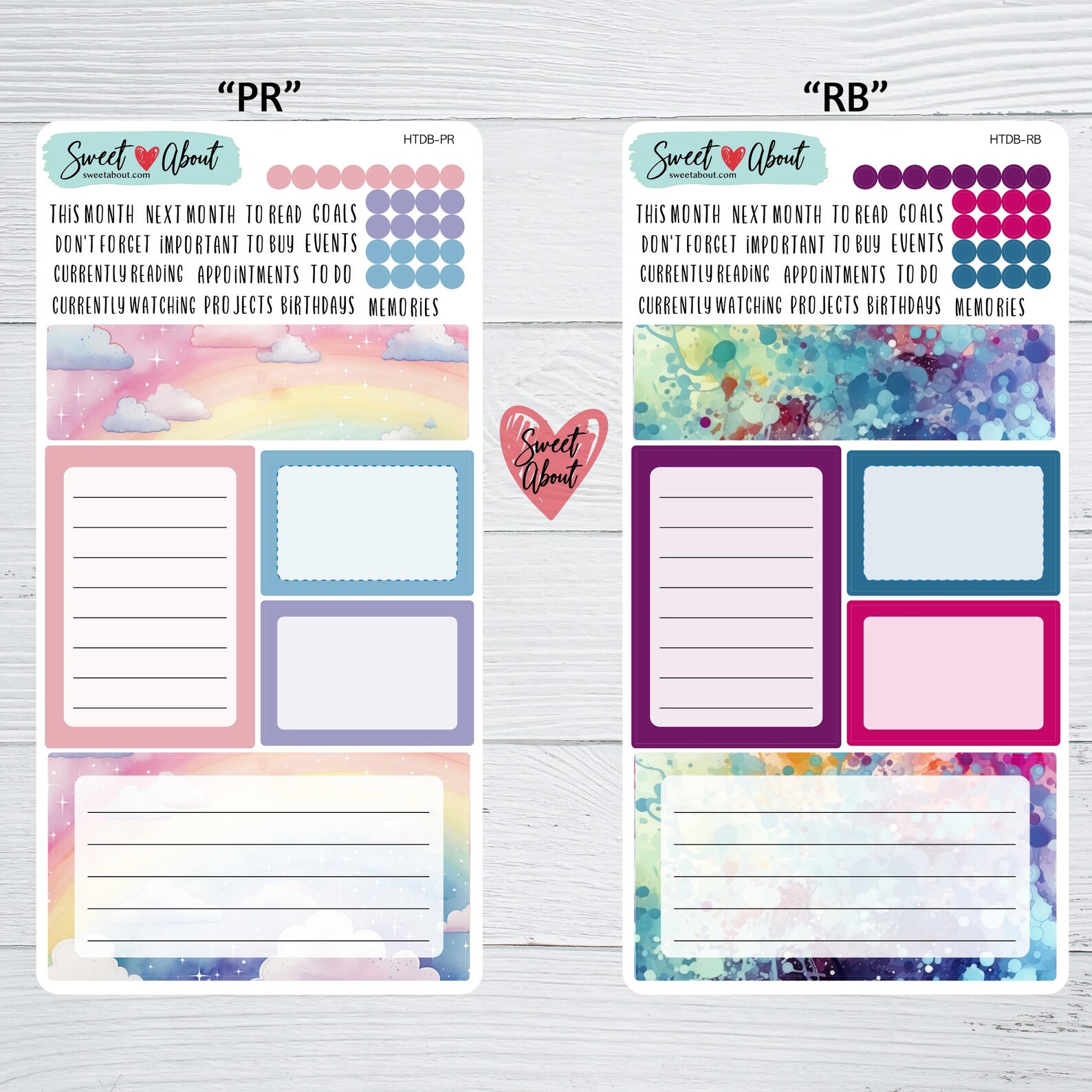 Hobonichi Techo Dashboard Sticker Kit - A6 Planner Dashboard Stickers ...