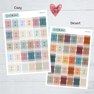 ABC Tabs - Alphabet Tabs - Planner or Journal Tabs - Planner or Journal ...
