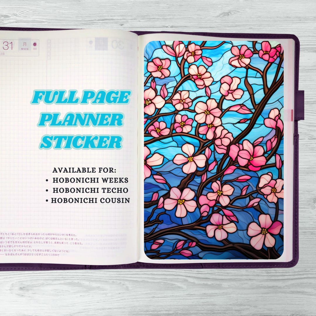 Full Page Color Planner Sticker - Full Page Color Journal Sticker ...