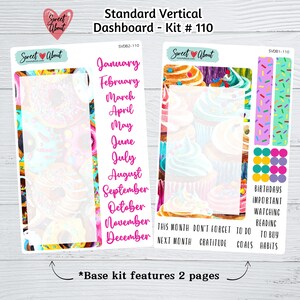 Standard Vertical Dashboard Sticker Kit #110 - Pinch of Sprinkles - 2 ...