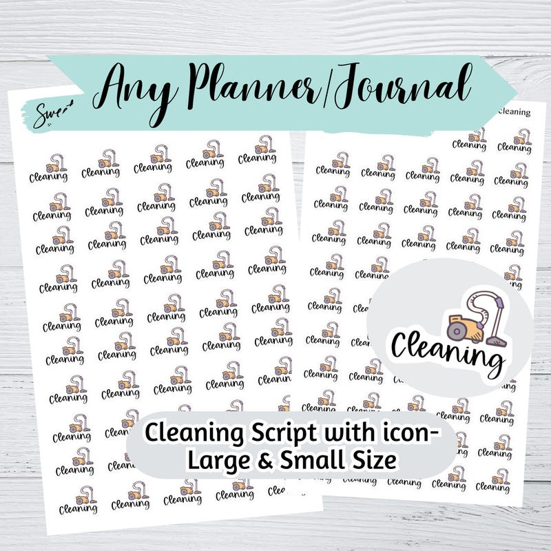 Cleaning Planner Stickers - Etsy