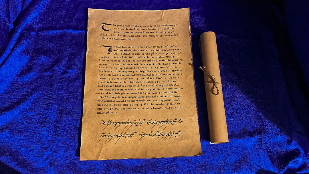 Isildur's Scroll A3 Size 42x297cm Middle Earth Prop - Etsy