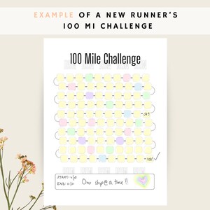 25, 50 & 100 Mile Challenge Bundle and Tracker, Fitness Planner ...