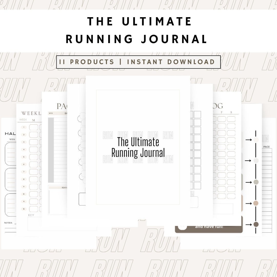 The Ultimate Running Journal, Fitness Planner, Exercise Log, Track ...