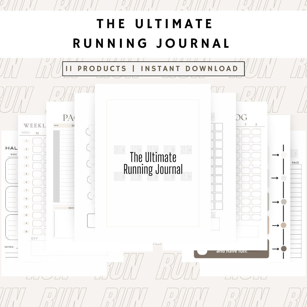 The Ultimate Running Journal, Fitness Planner, Exercise Log, Track ...