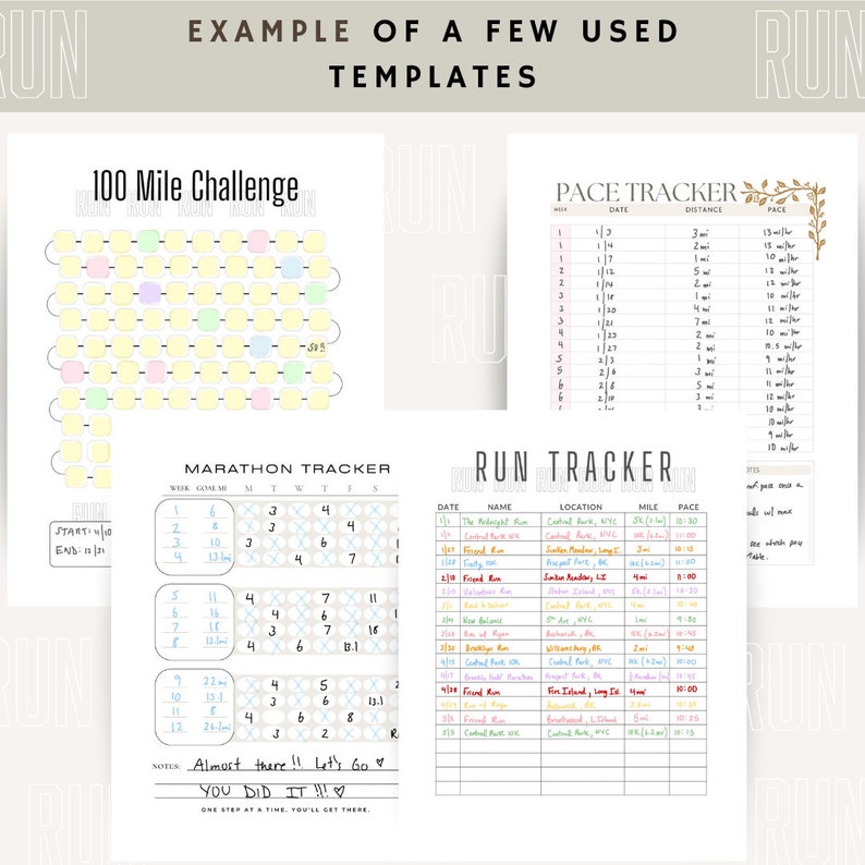 The Ultimate Digital Running Journal, Fitness Planner, Exercise Log ...