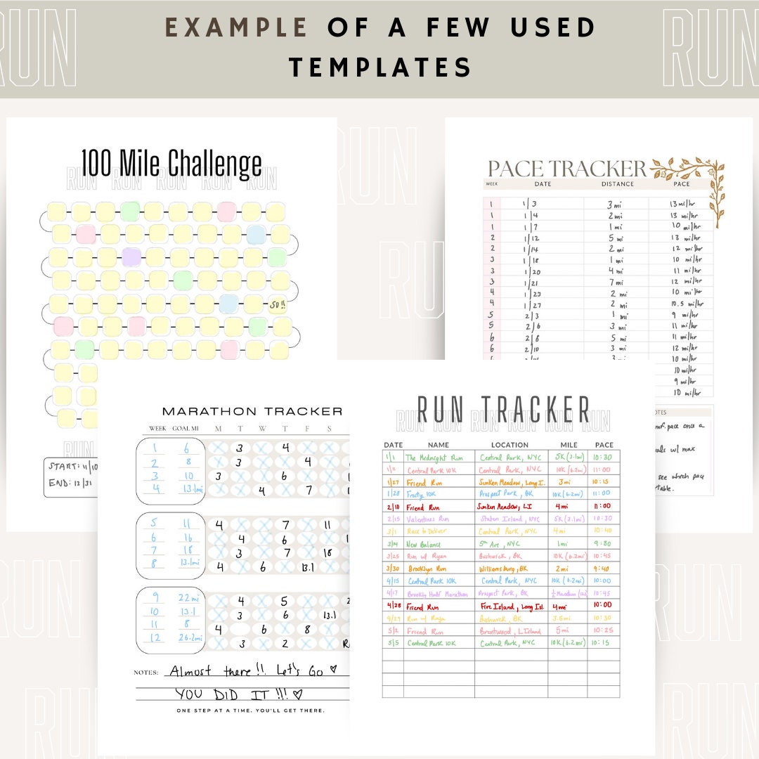 The Ultimate Running Journal, Fitness Planner, Exercise Log, Track ...