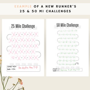 25, 50 & 100 Mile Challenge Bundle and Tracker, Fitness Planner ...