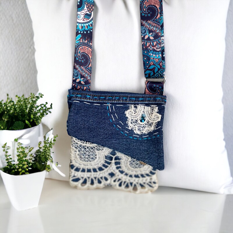 Denim Cross Body Bag - Etsy