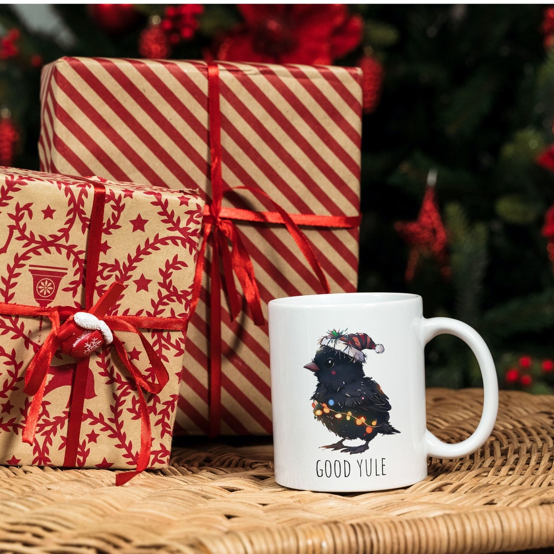 Baby Raven Good Yule Coffee Mug, Vikingr Pagan Yuletide Gift - Etsy