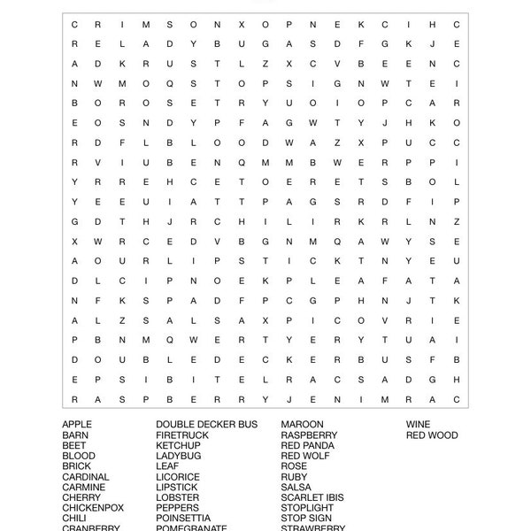 Word Search - Etsy