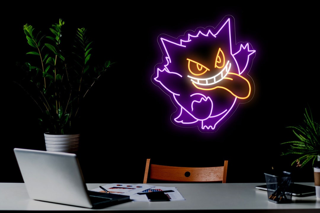 Gengar Neon Sign LED Neon Sign Anime Neon Sign Game Room Neon Kids Room ...