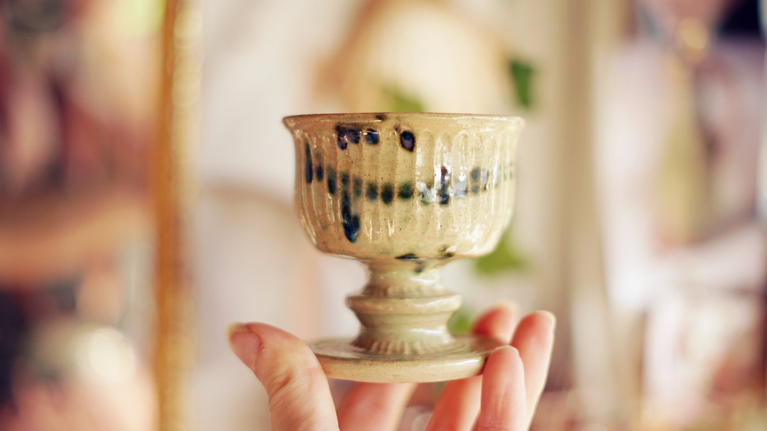 Ceremonial Goblet With Deep Green Marks ~ Handmade From Scratch ~ Ꮶᚤᚱᚢ ...