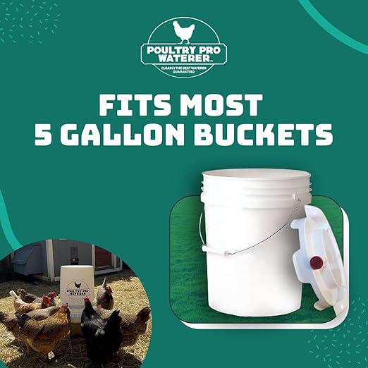 Poultry Pro Waterer | Bucket Waterer for Chickens - Etsy