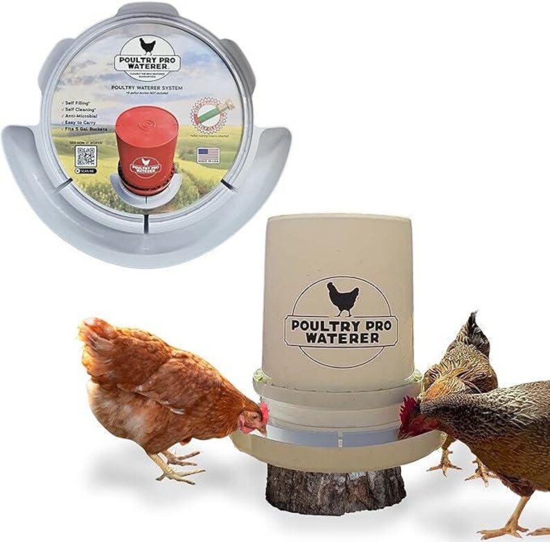 Poultry Pro Waterer | Bucket Waterer for Chickens - Etsy