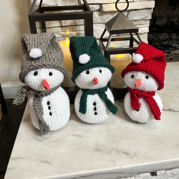 Knitted Snowman - Etsy