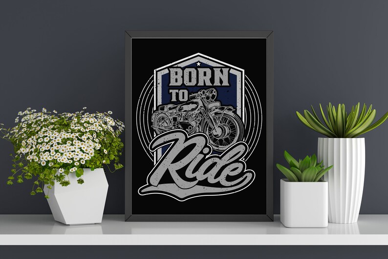 Motorcycle Born to Ride T-shirt SVG Motorcycle T-shirt Design SVG Moto ...