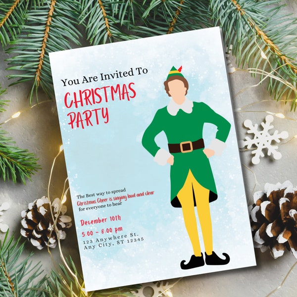 Elf Party Invitations - Etsy