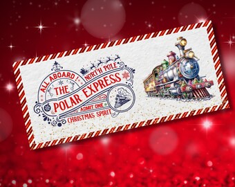 Polar Express Ticket Template Personalized Surprise Gift - Etsy Canada