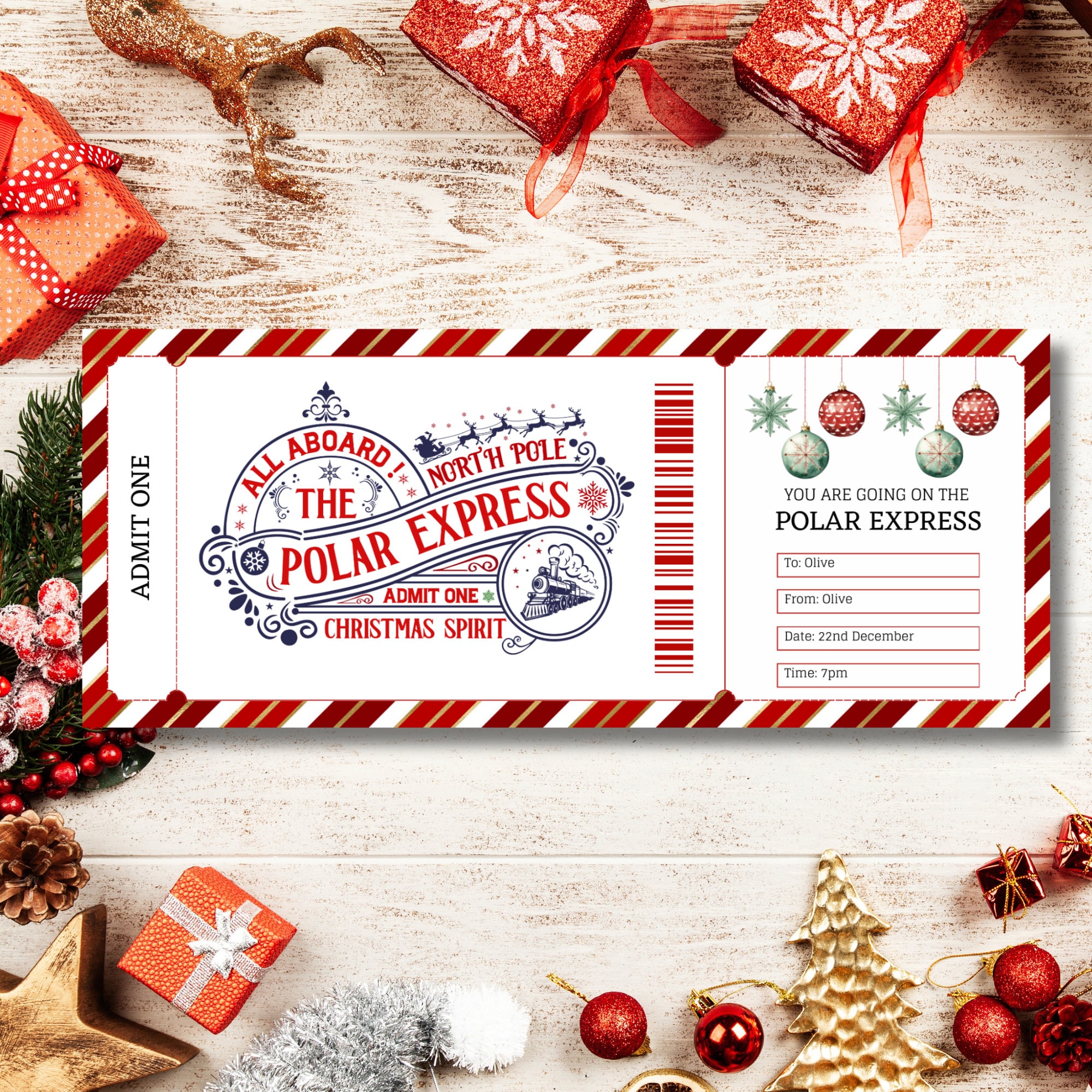 Christmas Train Believe Christmas Ticket Christmas Train Ticket North ...