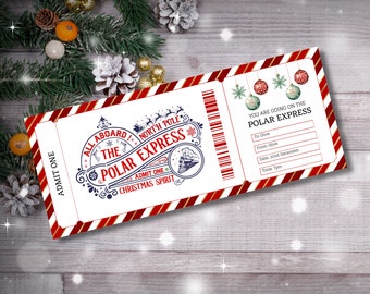 Polar Express Ticket Template, Personalized Surprise Gift Certificate ...