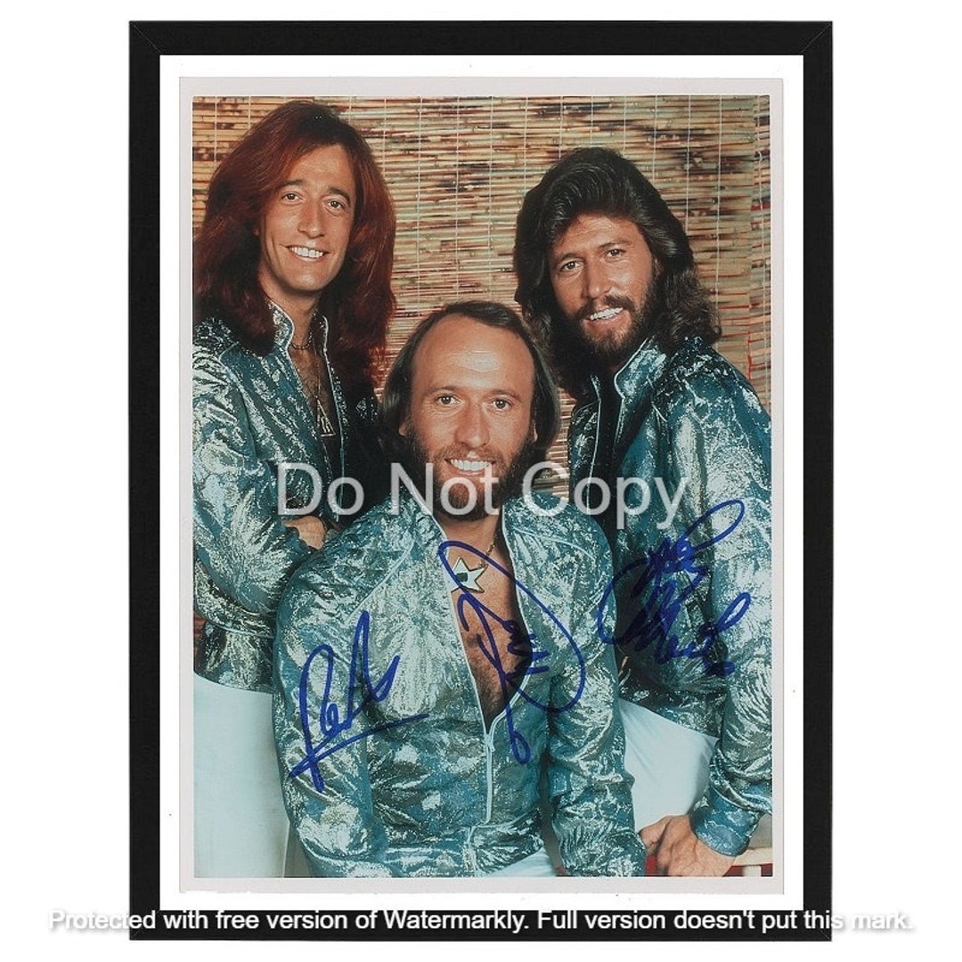 Bee Gees Signed Photo, FRAMED Autographed Picture Replica Christmas ...