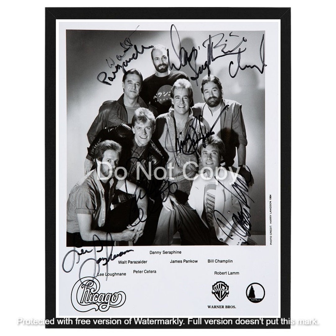 Chicago Signed Photo FRAMED Autographed Picture Replica - Etsy