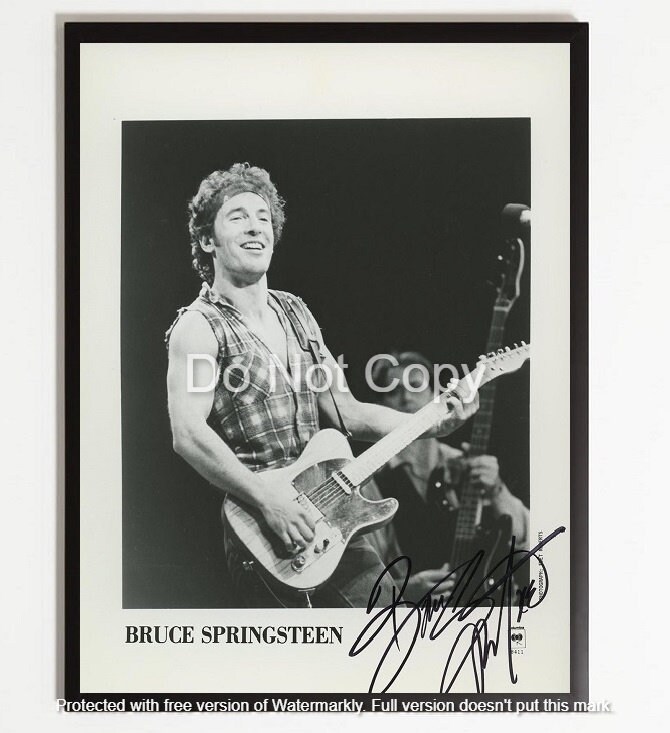 Bruce Springsteen Signed Photo, FRAMED Autographed Picture Replica ...