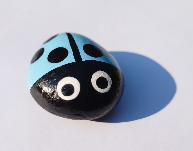 Ladybird Painted Pebble Various Colours and Sizes Nature Pebble Insect ...