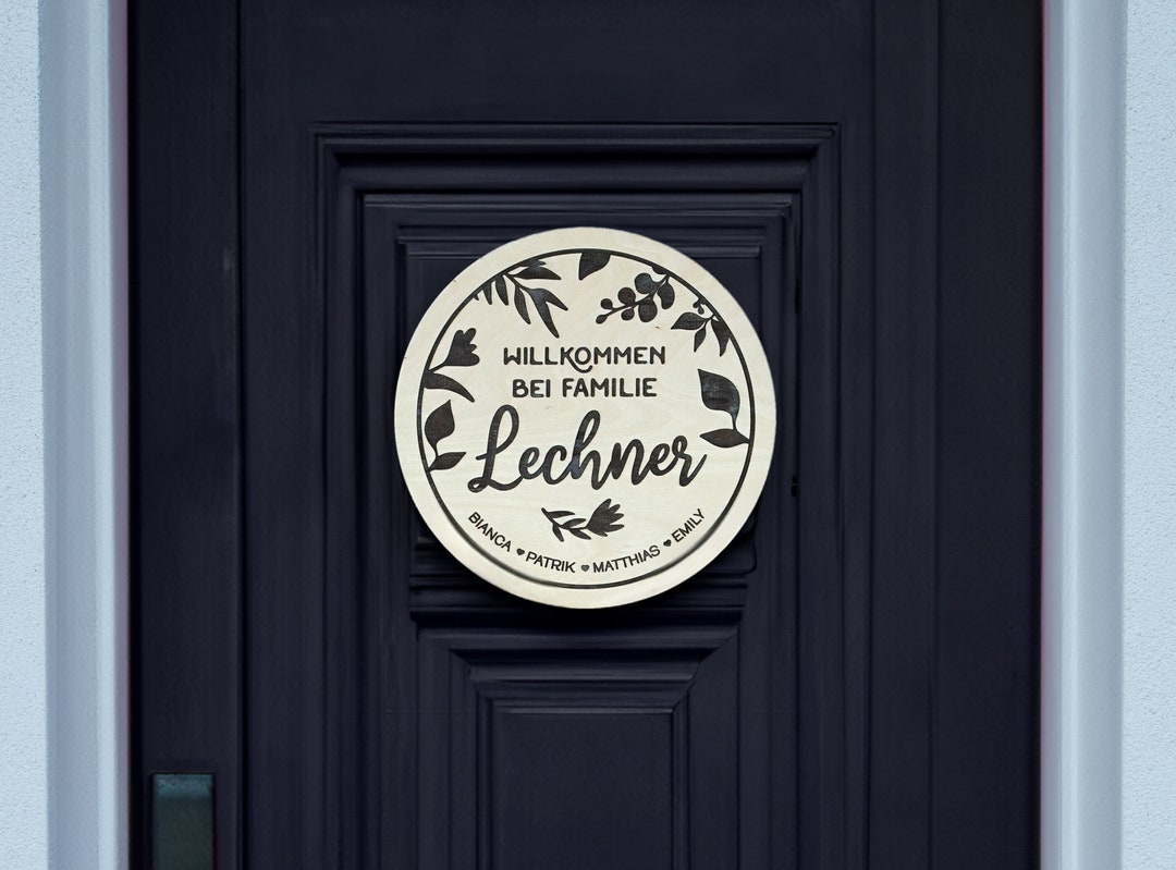 Wooden Door Sign Personalized Door Sign Front Door, Entrance Sign ...