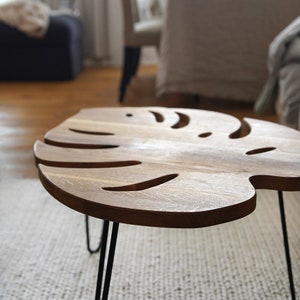 Monstera Table Boho Coffee Table Plants Side Table Monstera - Etsy