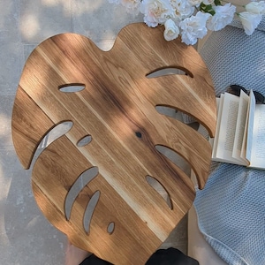 Monstera Table Boho Coffee Table Plants Side Table Monstera - Etsy